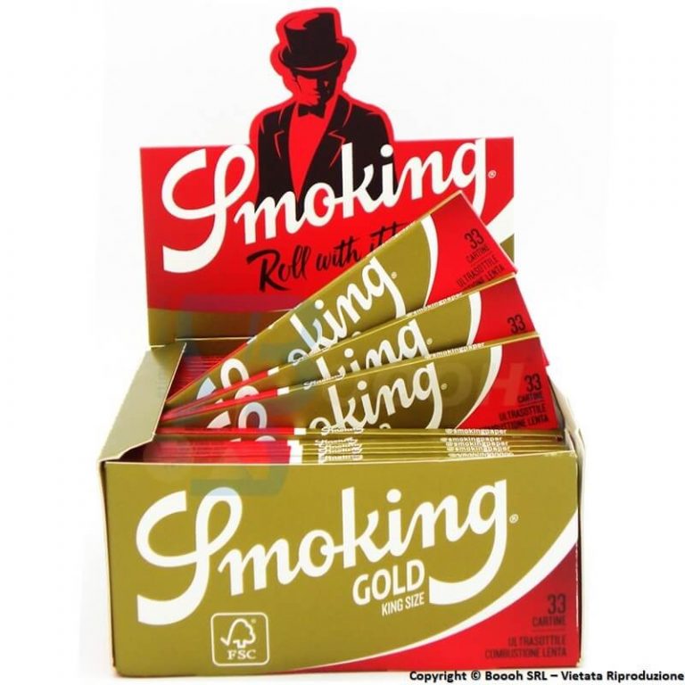 SMOKING GOLD CARTINA KING SIZE (LUNGHE) x50 (imposta di consumo € 5,94 ...